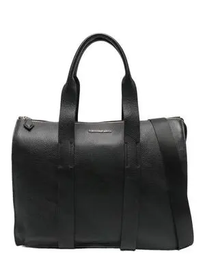 ALEXANDER SMITH Top Handle Leather Tote - Black