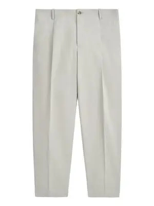 Cos Cropped Straight-leg Trousers - Gray