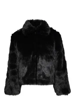032C Faux Fur Blouson - Black