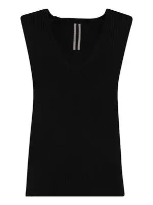 Rick Owens Concordians V-neck Tank - Black