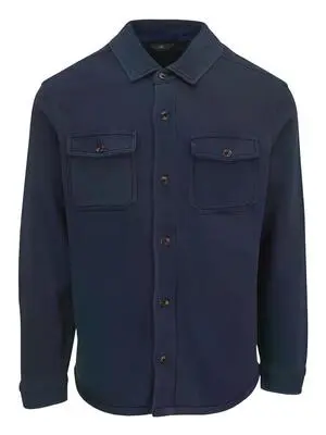 Faherty Brand Inlet Knit Cpo Shirt - Blue