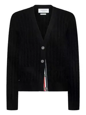 Thom Browne Cable-knit Cardigan - Black