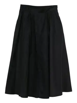 Mark Kenly Domino Tan Panelled A-line Skirt - Black