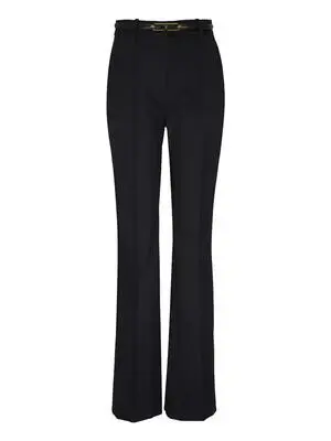 Veronica Beard Gracie Belt Trousers - Black