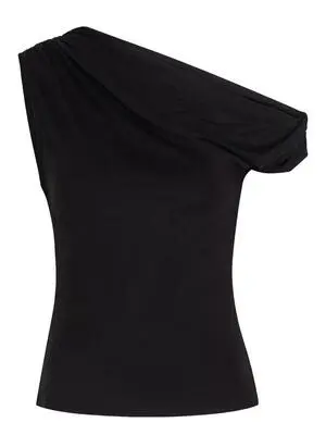 REFORMATION Belle One-shoulder Blouse - Black