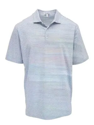 Peter Millar Striped Knit Polo Shirt - Blue