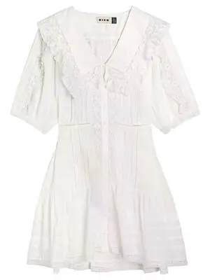 Rixo Lace-embroidered Mini Dress - White