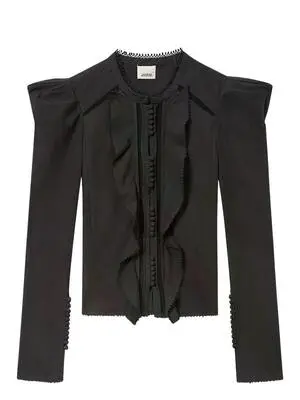 Isabel Marant Calina Ruffled Shirt - Black