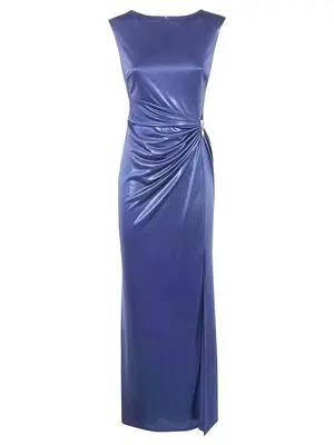 Ralph Lauren Draped Embellished Dress - Blue