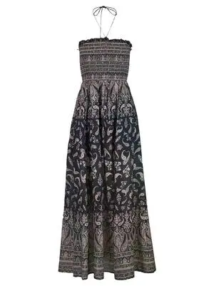 Veronica Beard Ayanna Paisley Midi Dress - Black
