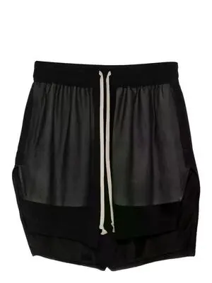 Rick Owens Panelled Drawstring Shorts - Black