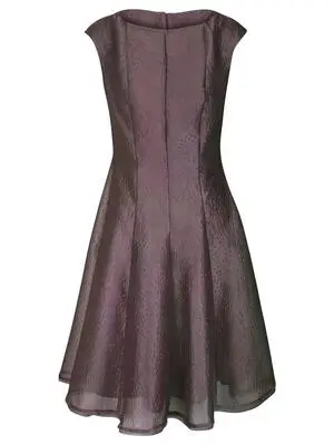 Talbot Runhof Boat-neck Mini Dress - Purple