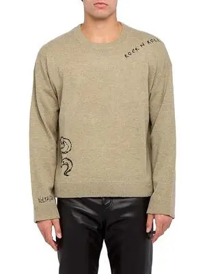 Zadig&Voltaire Marko Sketch Crewneck Sweater - Olive