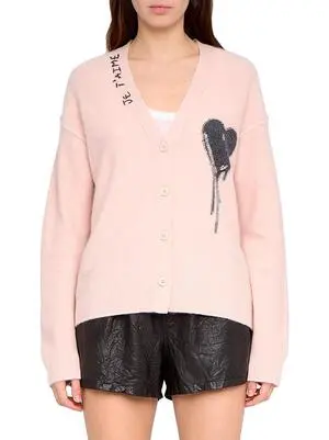 Zadig&Voltaire Mirkaz Cashmere Cardigan - Pearly