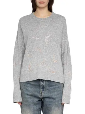 Zadig&Voltaire Markuz Wings Cashmere Sweater - Gris Chine