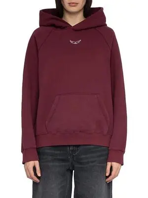 Zadig&Voltaire Georgy Heart Embellished Hoodie - Burgundy