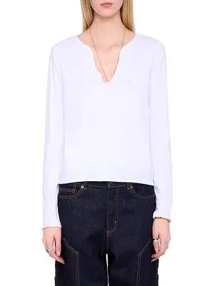 Zadig&Voltaire Tuni Henley Tee - White
