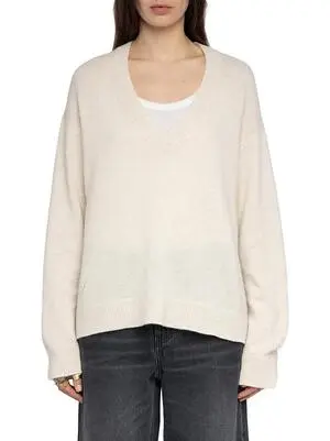 Zadig&Voltaire Mikyzz Cashmere Sweater - Eggshell