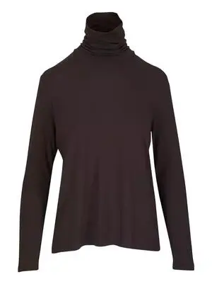 Majestic Filatures Roll-neck Long-sleeved Top - Brown