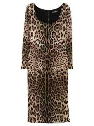 Dolce & Gabbana Animal-print Dress - Brown