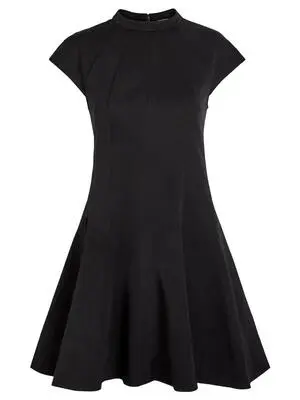 Staud Mock-neck A-line Dress - Black