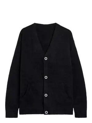 TEN C V-neck Knit Cardigan - Black