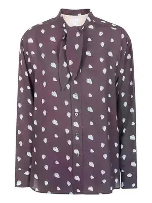 Paul Smith Strawberry-print Tie Shirt - Brown