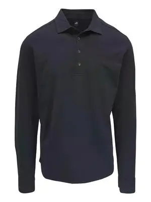 WAHTS Edwards Long-sleeve Polo Shirt - Blue