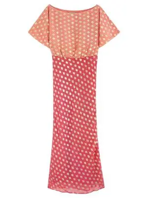NEVER FULLY DRESSED Printed Long Dress - Pink