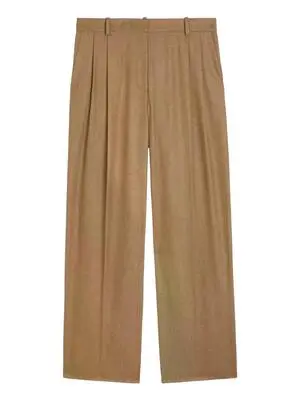 Khaite August Pleated Tailored Trousers - Brown