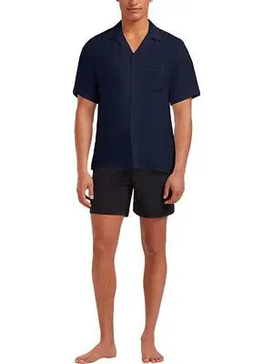 Vilebrequin Bowling Linen Shirt - Navy