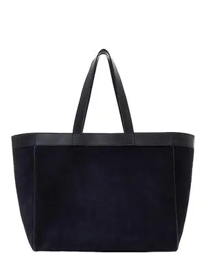 ANINE BING Rio Medium Suede Tote - Navy