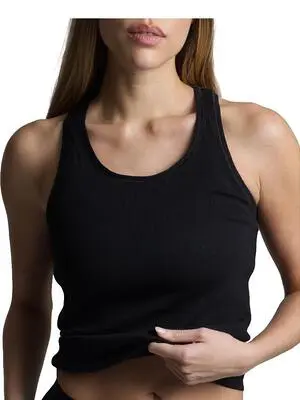 WOXER Pima Cotton Rib Tank Top - Black