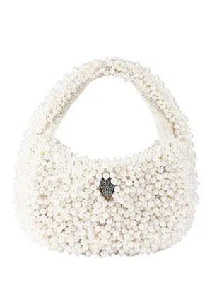Kurt Geiger Kensington Beaded Hobo Bag - Natural
