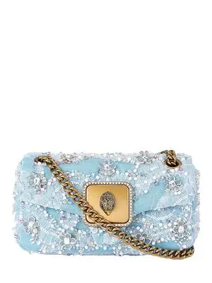 Kurt Geiger Pimlico Mini Sequin Bead Convertible Crossbody - Pastel Blue