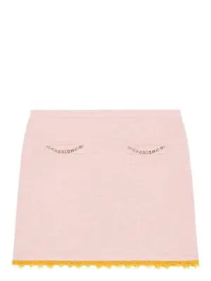 Casablanca Merino Wool Mini Skirt - Pink