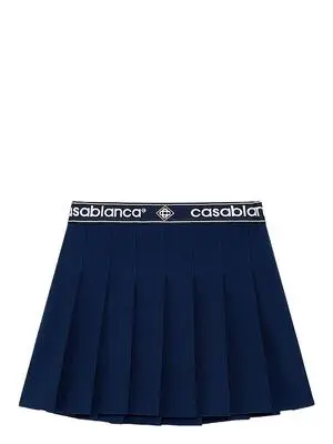 Casablanca Pleated Skirt - Navy