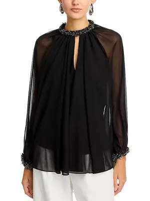 UNGARO Avery Blouse - Black