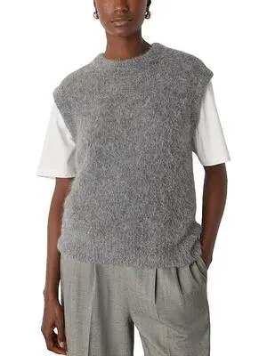 Whistles Alpaca Blend Tank Top - Grey