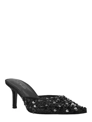 Steve Madden Alexi Sequin Embellished Mules - Black