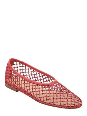 MARC FISHER LTD. Jazlyn Woven Dress Flats Medium Red