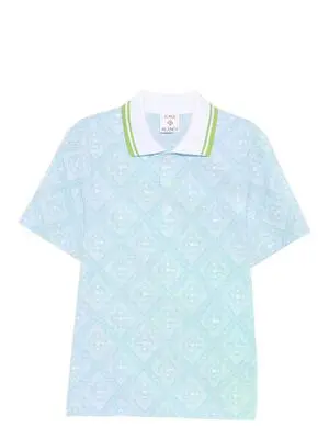 Casablanca Logo-pattern Polo Shirt - Blue