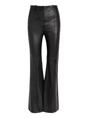 JOSEPH Leather Trousers - Black