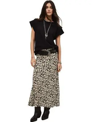Ba&sh Paena Asymmetrical Midi Skirt - White
