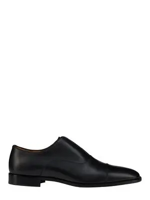 CHRISTIAN LOUBOUTIN Alpha Male Calfskin Oxford Shoes - Black