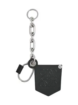 Loewe Leather Logo Biker Charm - Black