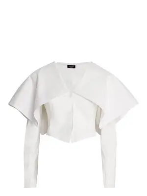 A.W.A.K.E. Mode A.W.A.K.E. Mode Cotton-Blend Blazer With Shawl Collar White