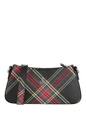 VIVIENNE WESTWOOD Tartan Baguette Bag - Black