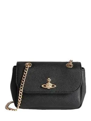 VIVIENNE WESTWOOD Shoulder Bag With Metallic Straps - Black