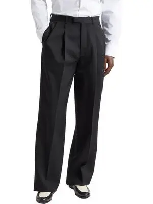 Givenchy Pleated Cotton Trousers - Black